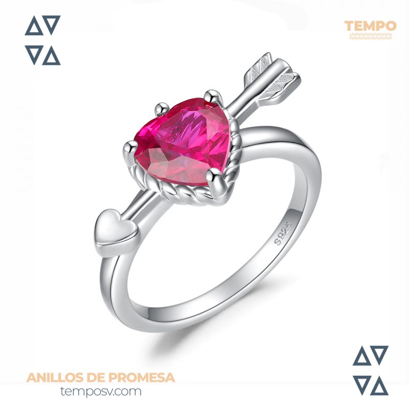 Anillo de promesa – CORAZÓN FLECHADO – AP20 – JOYERIA TEMPO